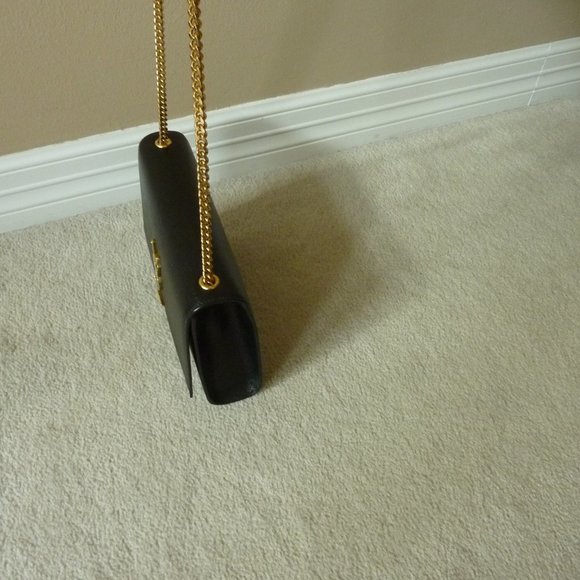 Saint Laurent | Bags | Saint Laurent Medium Kate Ysl Logo Leather Chain ...